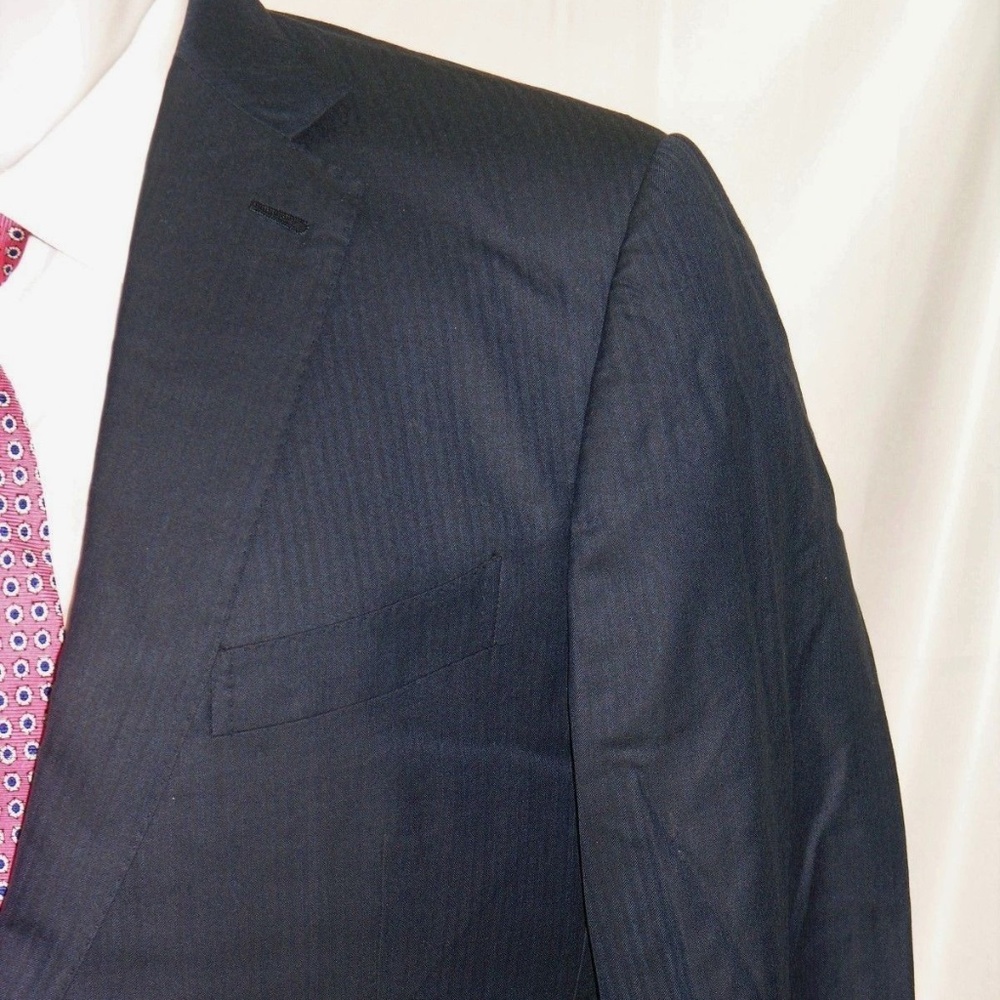 Ermenegildo Zegna Current Trofeo 600 Blue Herringbone… - Gem